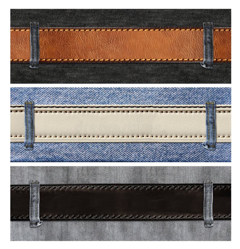 Collection of Banners with Denim of Different Color and and Leather ...