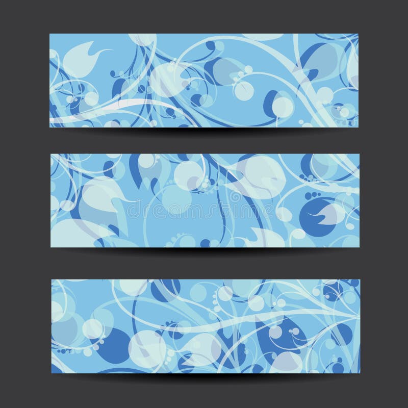 Collection Banners Floral Design Stock Illustration - Illustration of ...