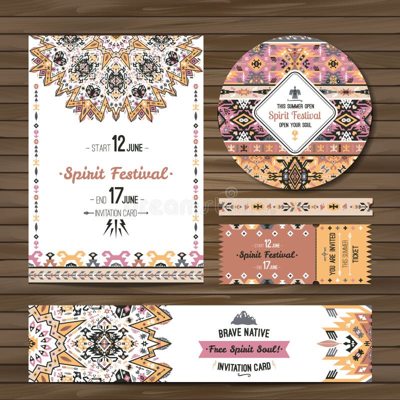 Collection of Banners, Flyers or Invitations with Geometric Elements ...