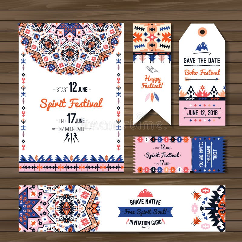 Collection of Banners, Flyers or Invitations with Geometric Elements ...