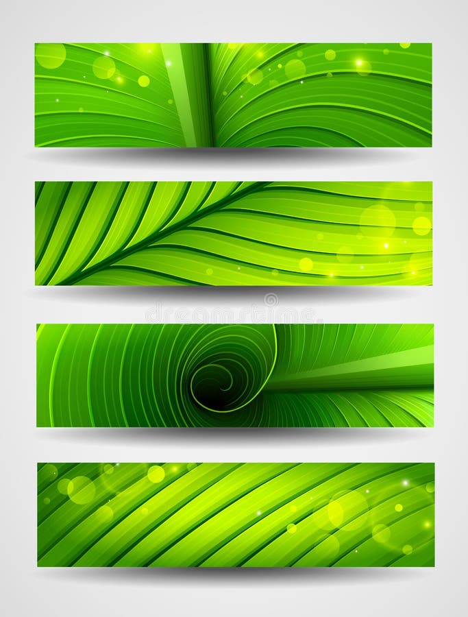 Vector Fresh Spring Horizontal Banners Stock Vector - Illustration of ...