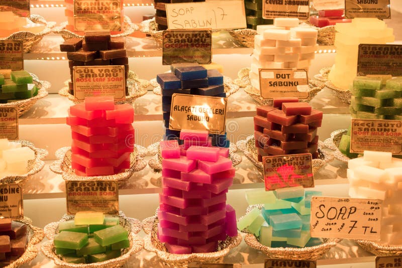 Collection of Bars of Hand Made Organic Soap Stock Photo - Image of ...