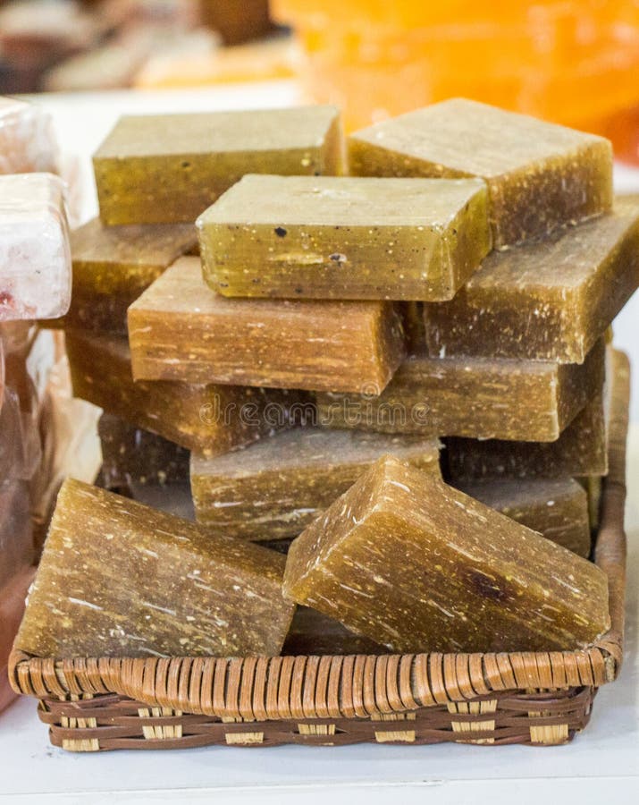 Collection of Bars of Hand Made Soap Stock Image - Image of toiletries ...