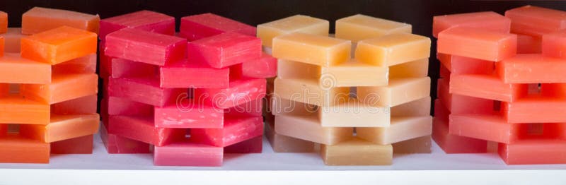 Collection of Bars of Hand Made Soap Stock Image - Image of aroma, foam ...