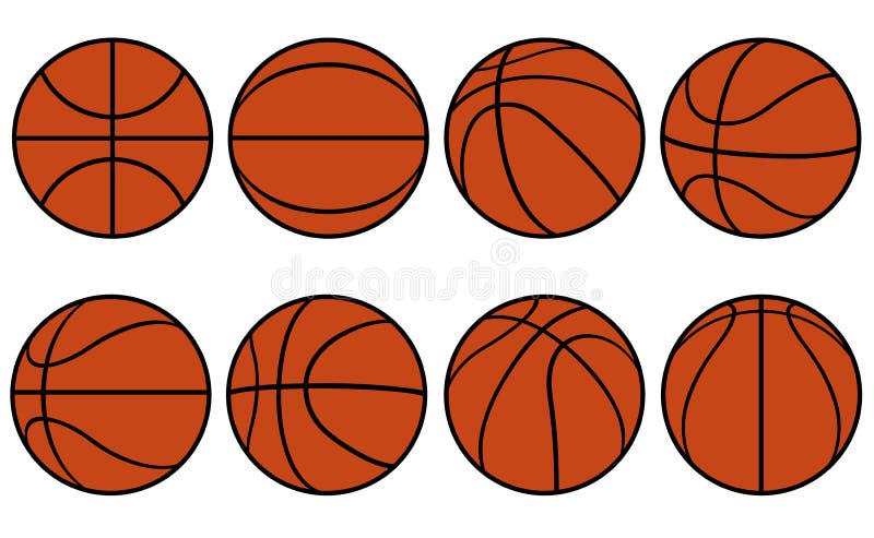 Collection of Basketball Balls Stock Vector - Illustration of play ...