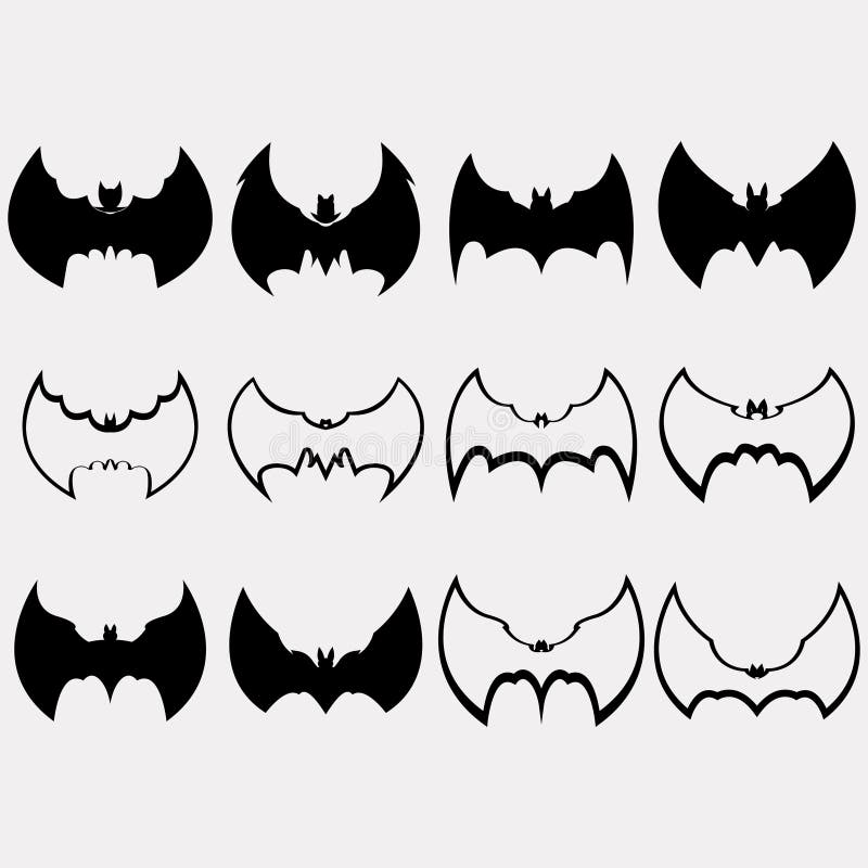 Collection of bat logos stock vector. Illustration of spooky - 306890725