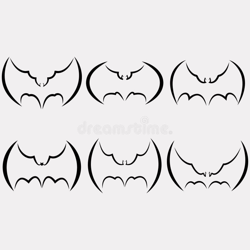 Collection of bat logos stock vector. Illustration of icon - 306890732