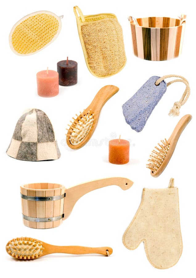 Collection of Bath Accessories Stock Image - Image of dish, sauna: 9099055