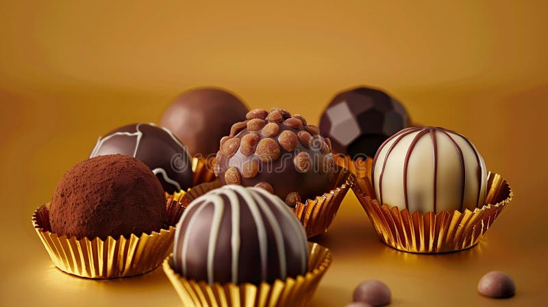 Collection of Beautiful Belgian Truffles, AI Generative Stock ...