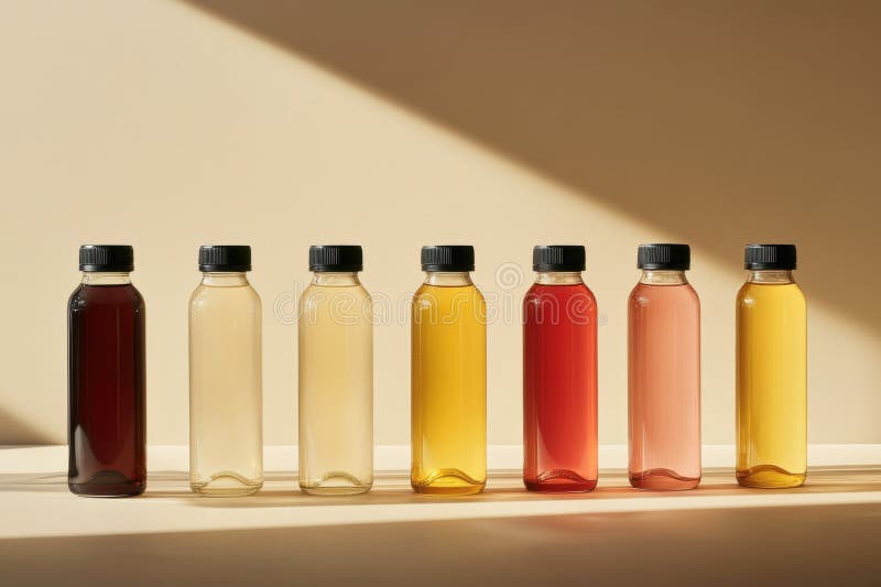 A Collection of Beautifully Designed Cold Herbal Tea Bottles Arranged ...
