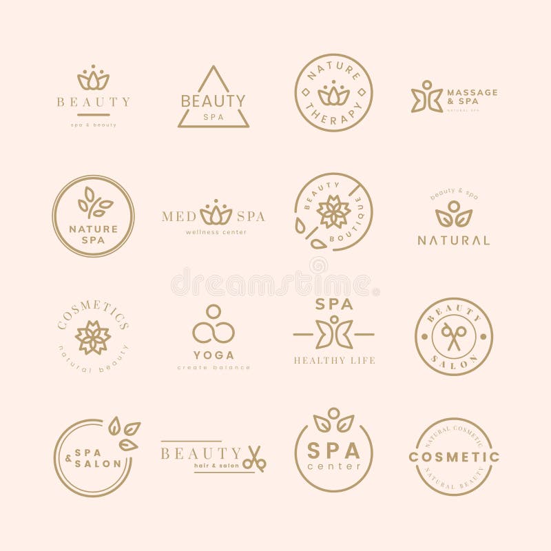 Collection of Beauty and Spa Logos Stock Vector - Illustration of ...