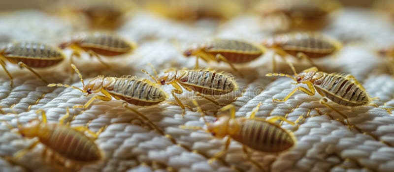 Group of Bed Bugs on Bed stock image. Image of bites - 313716687