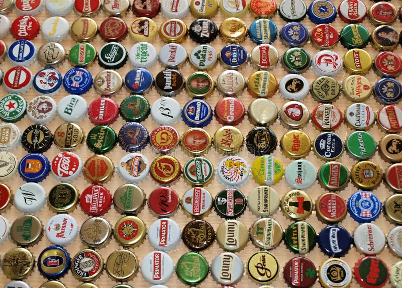 International Beer Caps editorial stock photo. Image of stella - 61653098