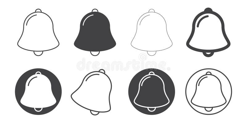 Collection of Bell Icons in Different Styles Stock Vector ...