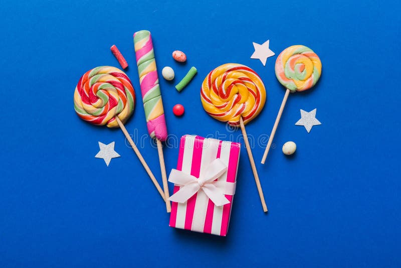 Collection of Birthday Party Objects with Gift Box. Valentines Day Gift ...