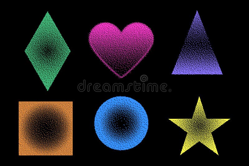 Bitmap geometric shapes stock vector. Illustration of trendy - 240952627