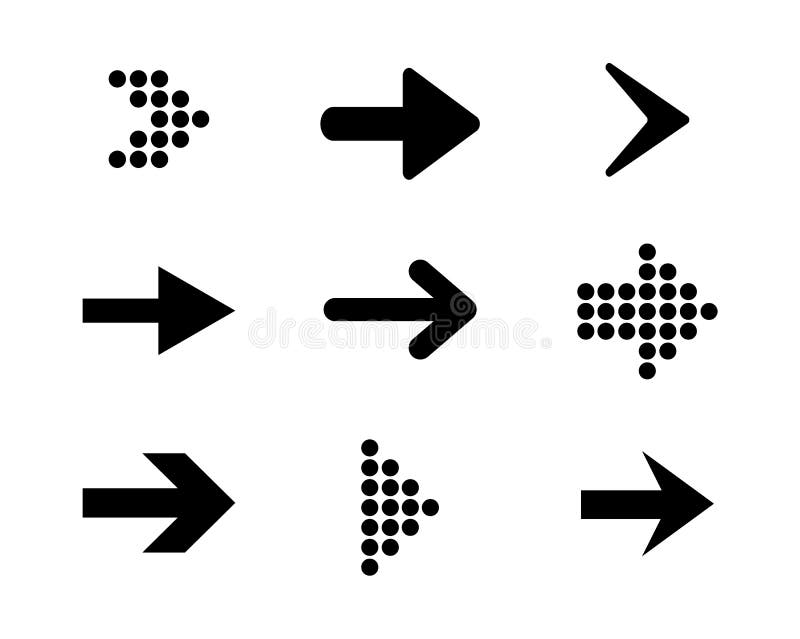 Set of Arrow Icons. Black Vector Arrows Stock Illustration ... Set of Arrow Icons. Black Vector Arrows Stock Illustration ...