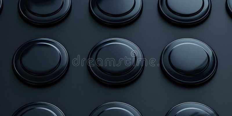 Black buttons on surface stock image. Image of style - 376087929