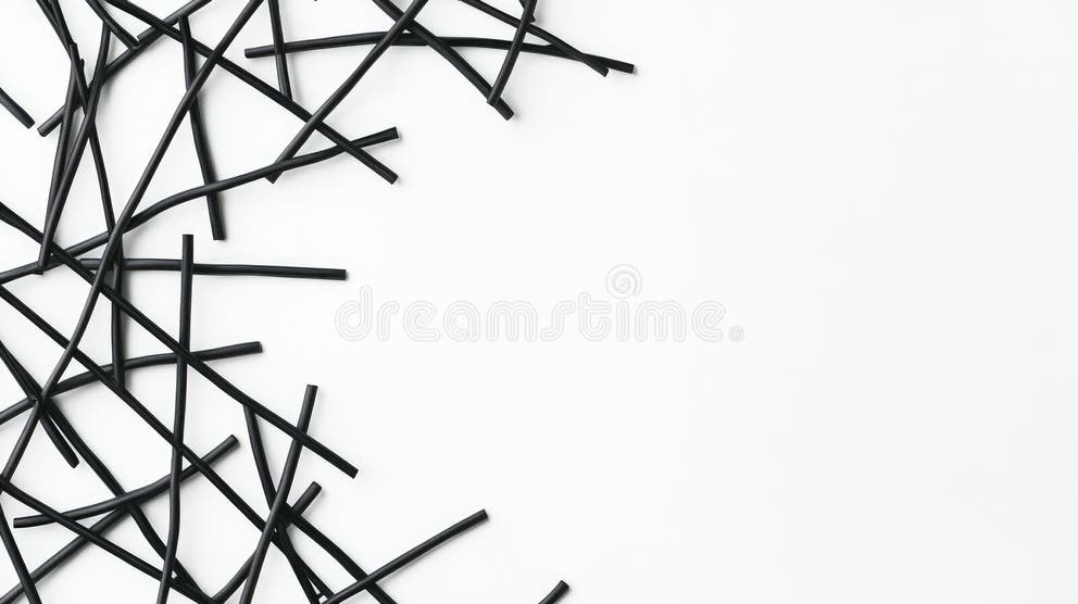Black Stakes on White Background Stock Image - Image of design, wooden ...