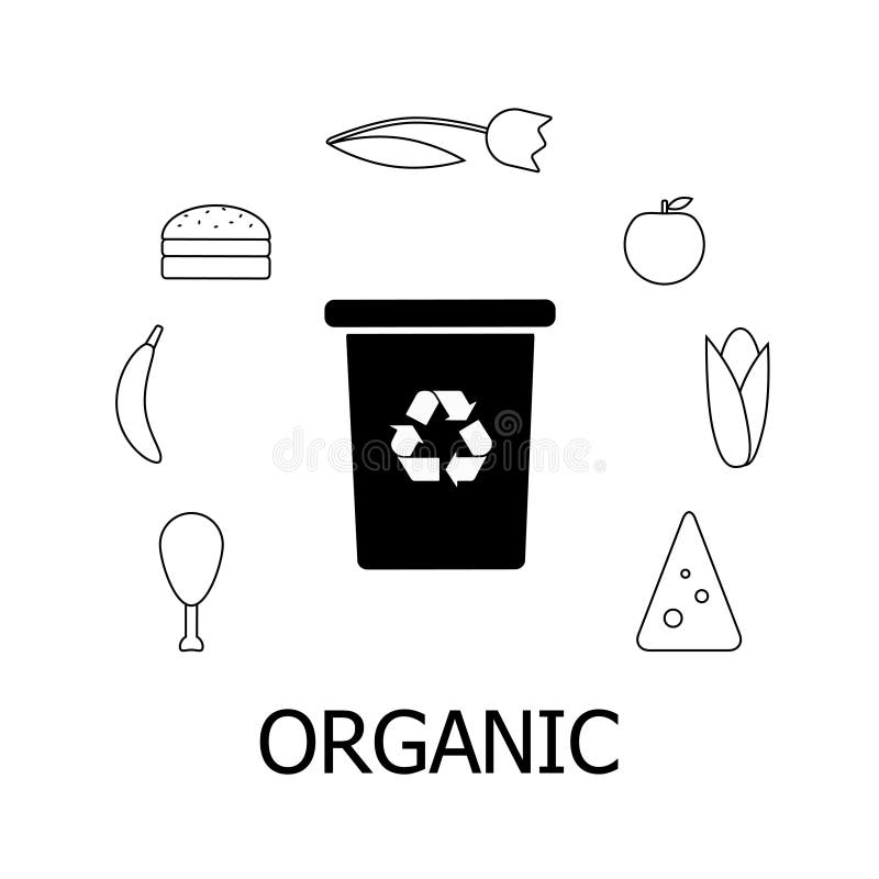 Organic Waste Black Bin. Waste Sorting and Recycling Concept Stock ... Organic Waste Black Bin. Waste Sorting and Recycling Concept Stock ...