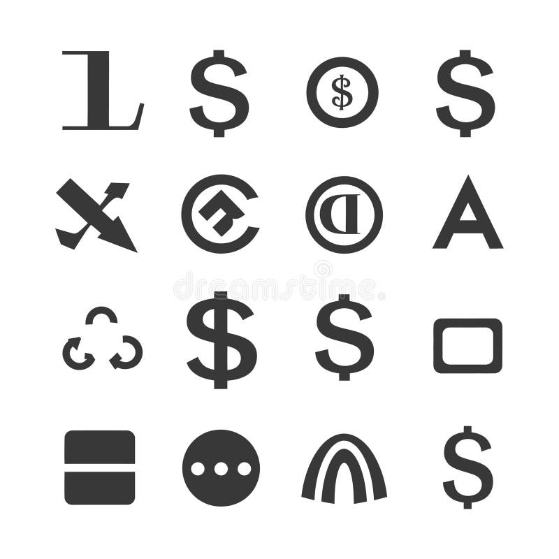 AI-Generated Symbol Set stock illustration. Illustration of icons ...