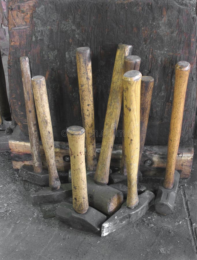 Collection of Blacksmith Hammers Stock Image - Image of craftsmanship ...