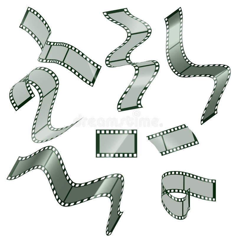 Wavy Film Strip Isolated Stock Illustrations – 82 Wavy Film Strip ...