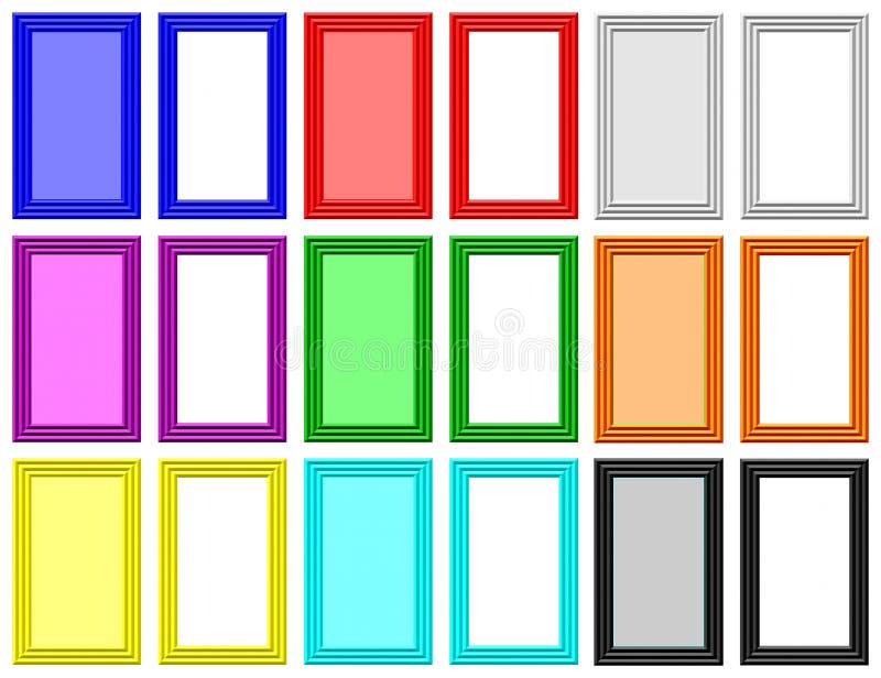Collection of Blank Colorful Rectangular Labels and Frames. Print Page ...