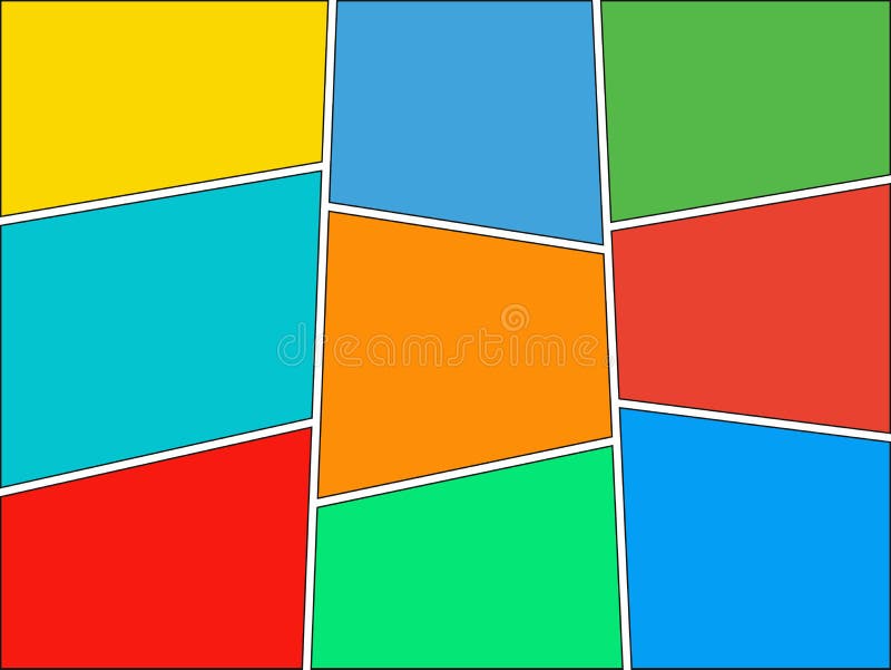 Collection of Blank Comic Frames Stock Vector - Illustration of manga ...