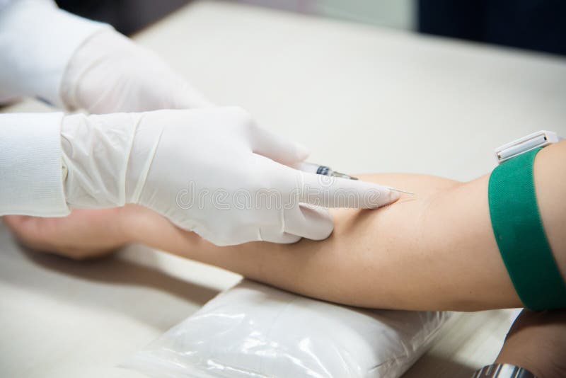 Collection blood in lab. stock image. Image of clinic - 100834837