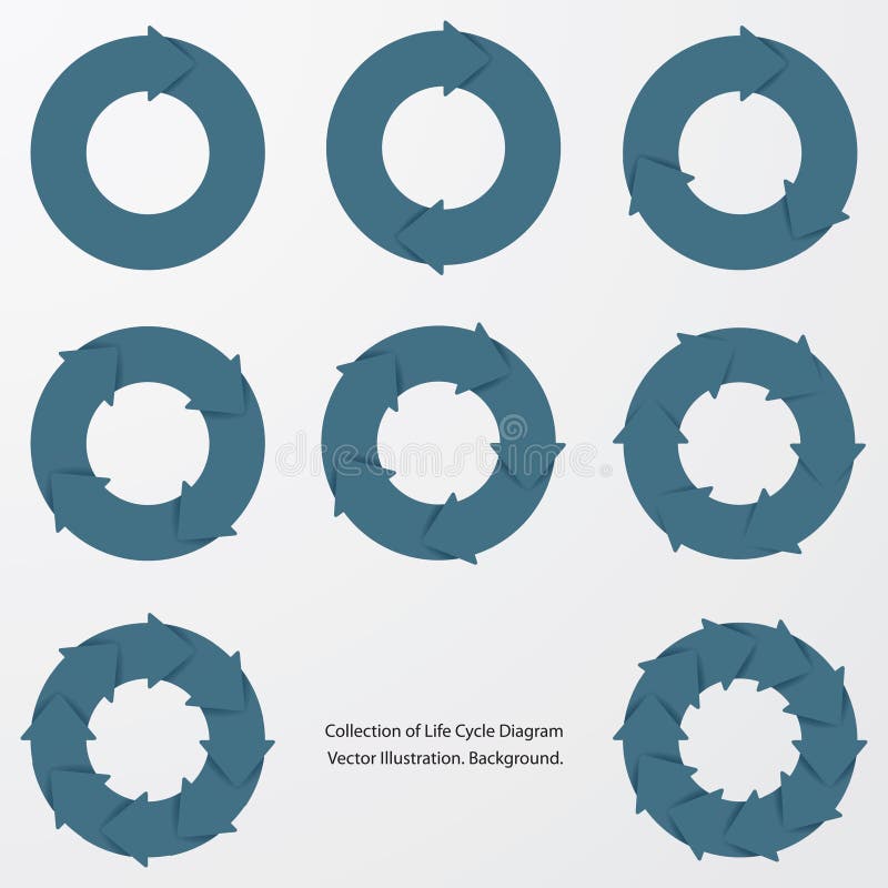 Blue Color Circle Swirl Burst Background Stock Vector Illustration