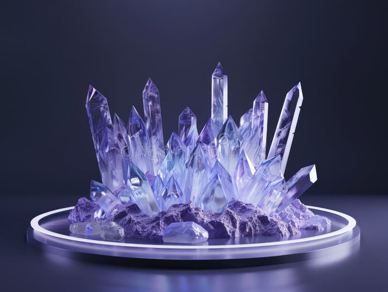 Collection of Blue Crystals on a Rocky Surface Stock Photo - Image of ...