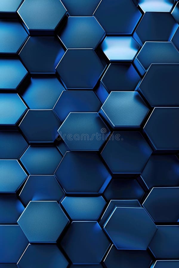 A Collection of Blue Hexagons Creating a Pattern. Suitable for Graphic ...