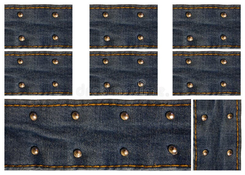 Set denim sticker. stock illustration. Illustration of empty - 153843807