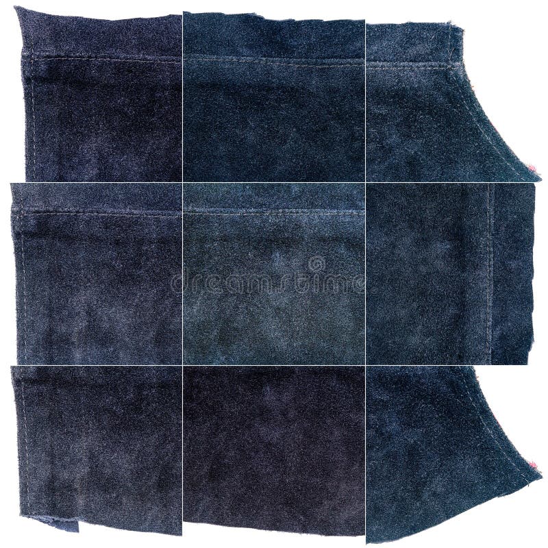 Collection of Blue Leather Textures Stock Image - Image of rough ...