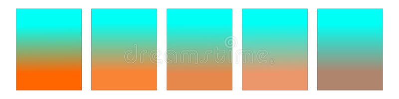 Collection of Blue Light and Orange Gradient Backgrounds. Vector ...