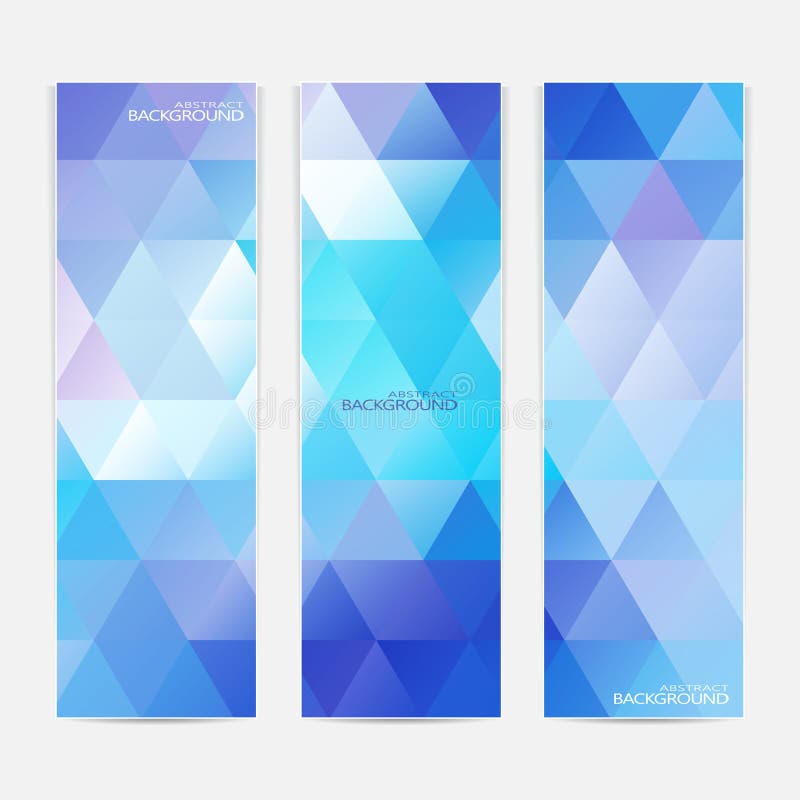 Collection of the 3 Blue Web Banners . Can Be Used Stock Vector ...