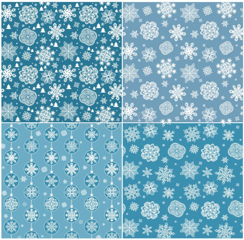 Collection of Blue Winter Wallpapers Stock Vector - Illustration of ...