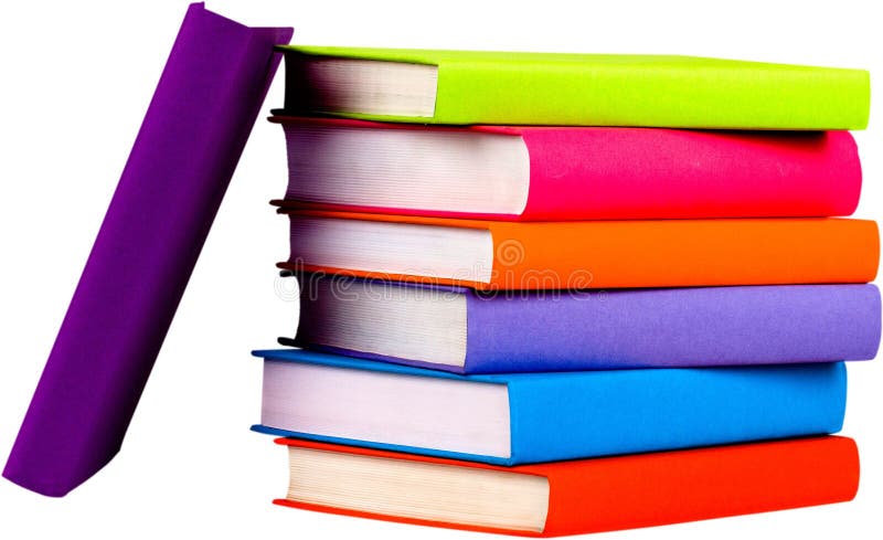 Stack Of Blank Textbooks - Isolated Image Stock Image - Image of teach ...