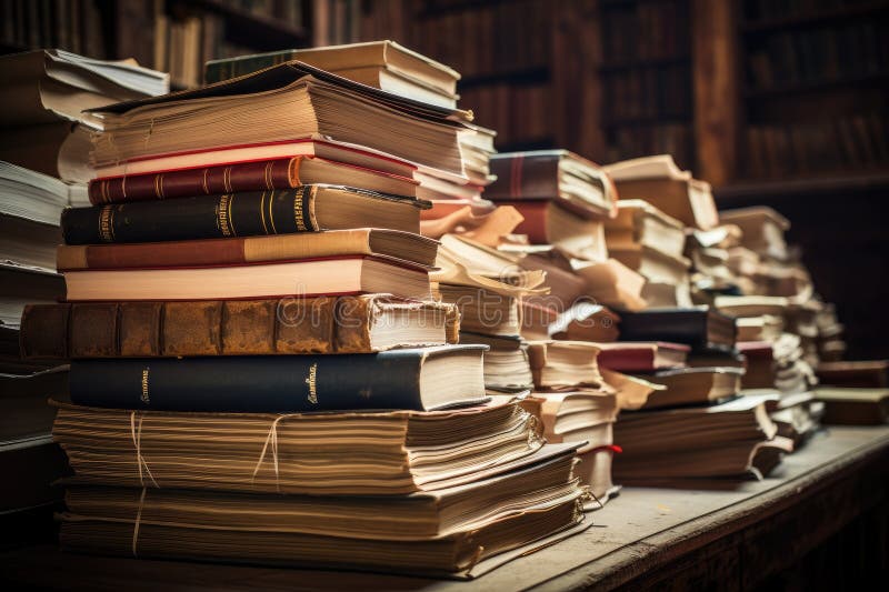 A Collection of Books Stacked Neatly on a Table, Ready To Be Delved ...