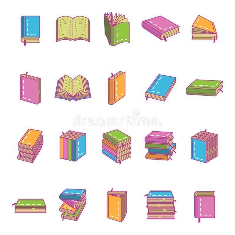 Collection of Books. Vector Illustration Decorative Design Stock Vector ...