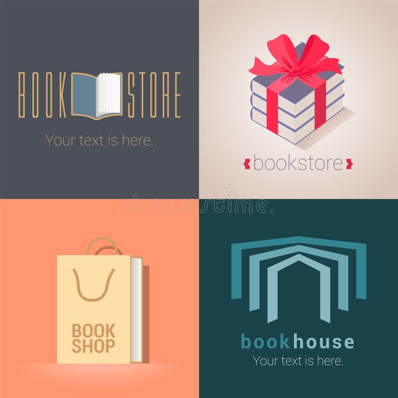 Bookstore, Bookshop Vector Emblem, Symbol, Icon, Logo Stock Vector ...