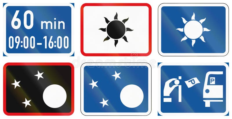 Collection of Botswana Road Signs Stock Illustration - Illustration of ...