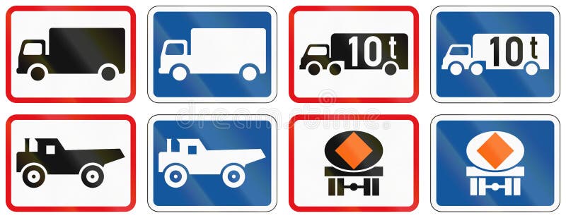 Collection of Botswana Road Signs Stock Illustration - Illustration of ...