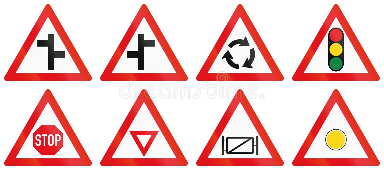 Collection of Botswana Road Signs Stock Illustration - Illustration of ...