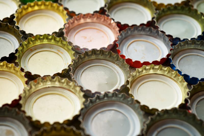 Collection of bottle caps stock photo. Image of drink - 200493686