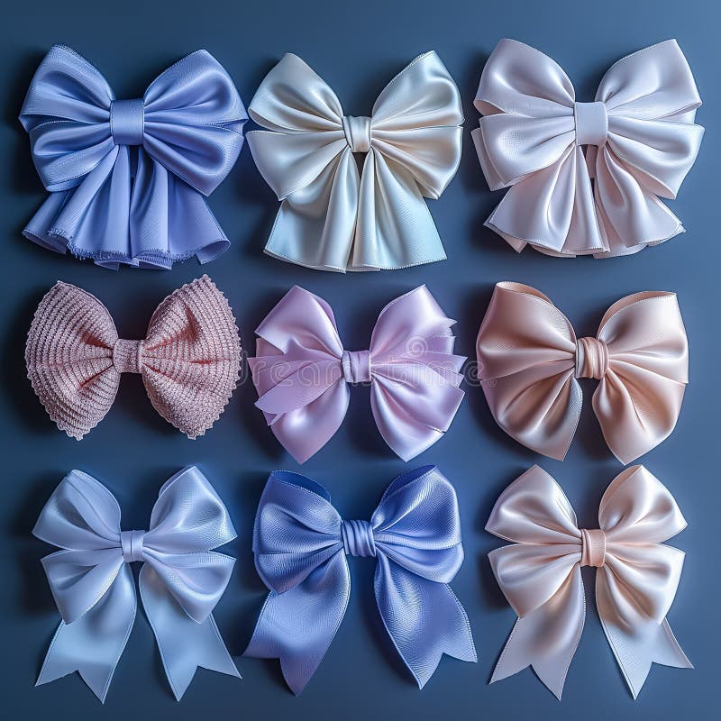 Collection of Bows in Various Colors Stock Photo - Image of present ...