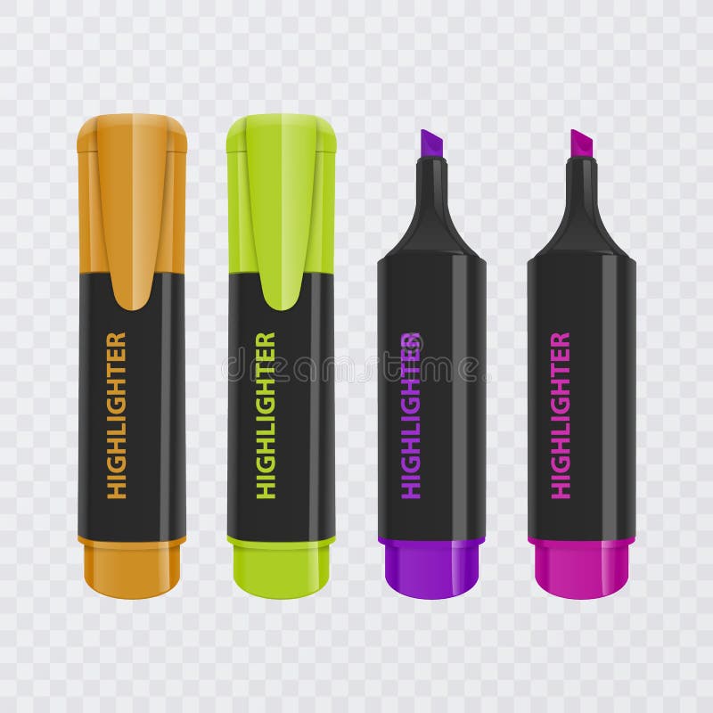 Highlighters Illustration Stock Illustrations – 526 Highlighters ...