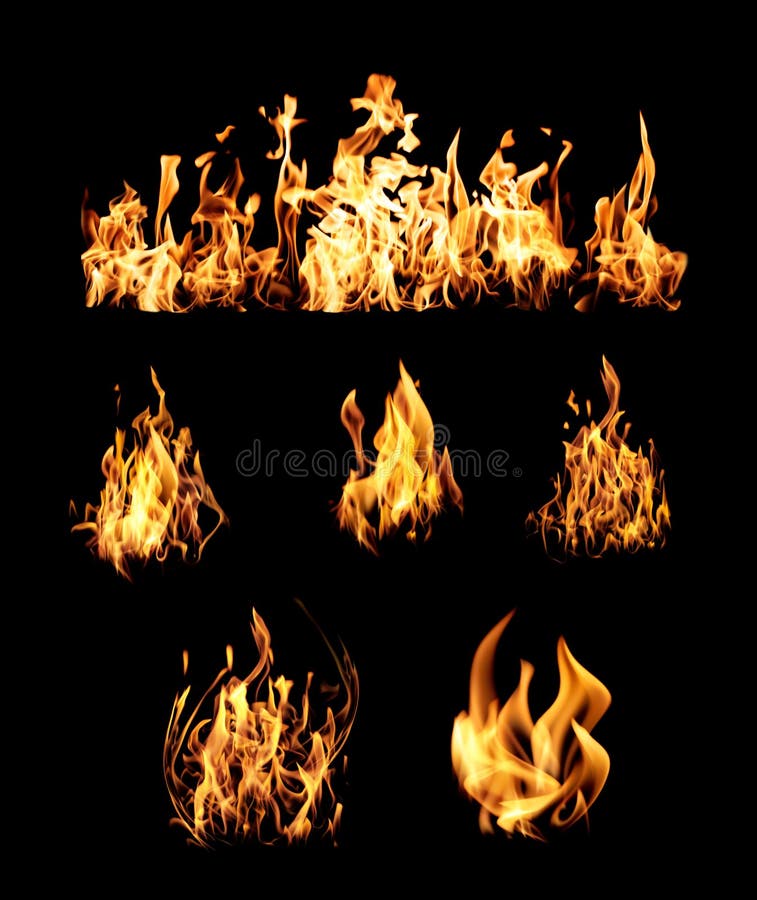 Fire flames - collage stock vector. Illustration of blaze - 25570941