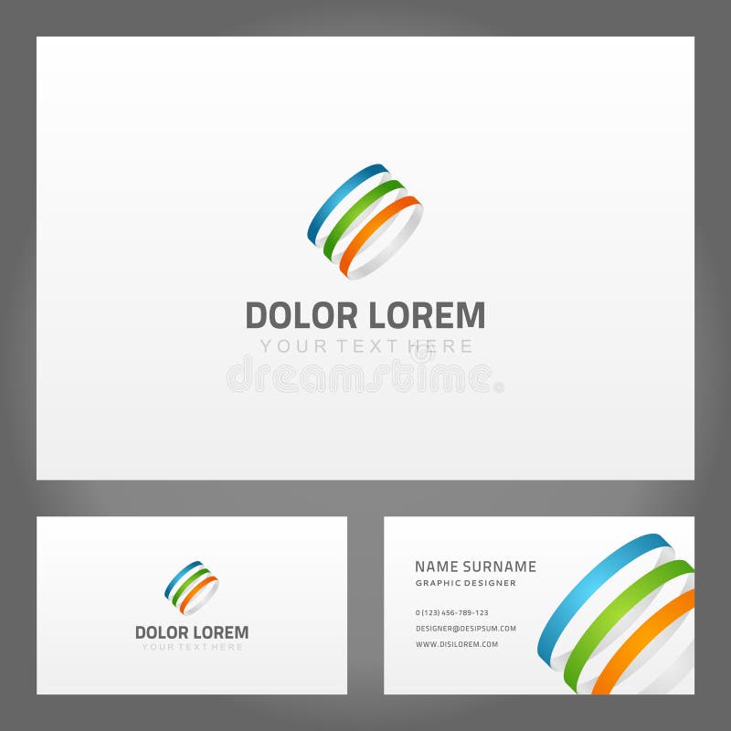 Collection Bright Multicolored Rings Circle Tube Pattern Abstract ...